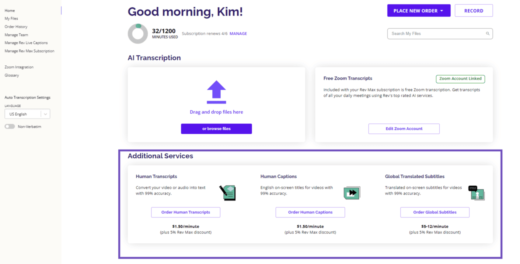 Rev Max: Getting Started Guide – Rev.com Help Center